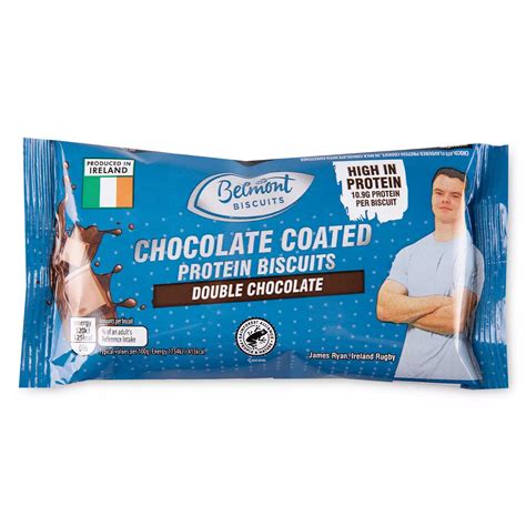 Chocolate Coated Double Chocolate Protein Biscuits Aldi Ie