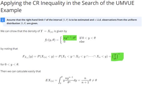 Estimation Umvue For A Uniform Distribution Cross Validated