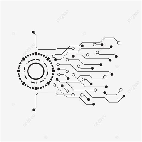 Circuit Vector Illustration Design Computing Processor Communication