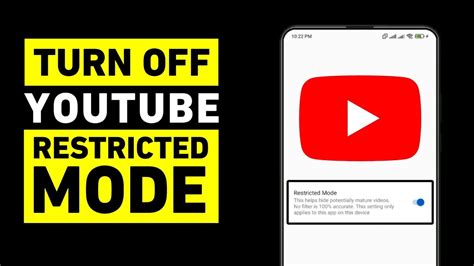 How To Turn Off Restricted Mode On Youtube Youtube