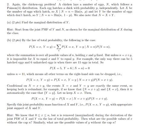 Solved 2 Again The Chicken Egg Problem A Chicken Lays A