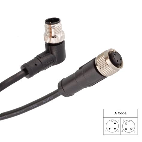 M12 A Coded Connector 3 Pin 4 Pin 5 Pin 8 Pin 12 Pin 17 Pin