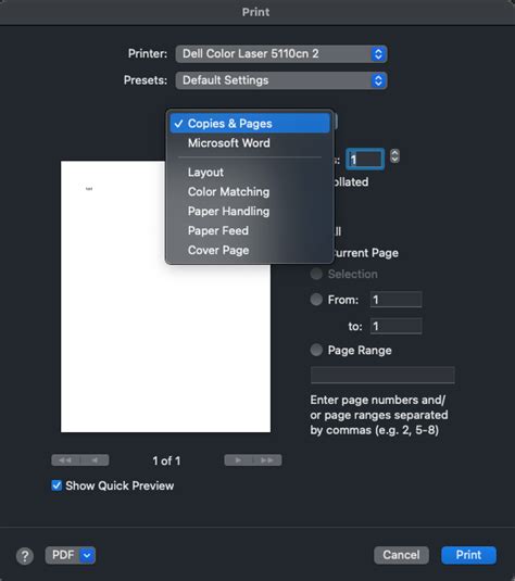 Setting Dell Cn Printer To Print Only In Black And White On Mac DELL Technologies