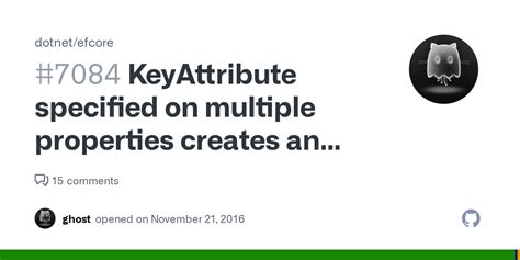 Keyattribute Specified On Multiple Properties Creates An Incorrect