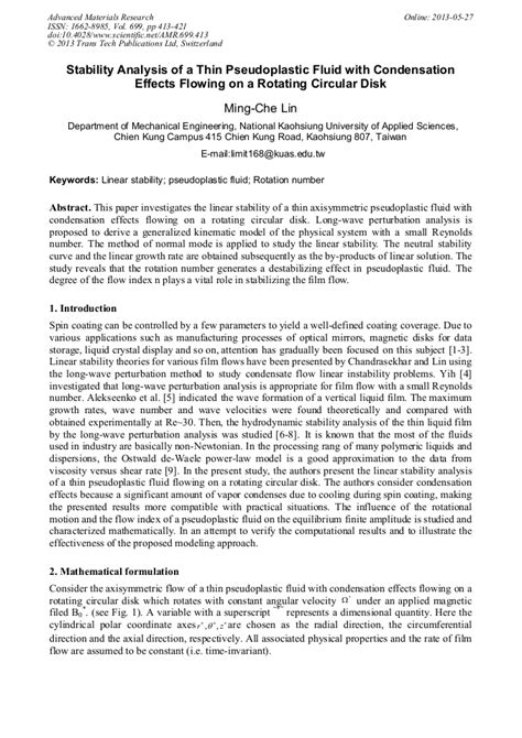Stability Analysis Of A Thin Pseudoplastic Fluid With Condensation