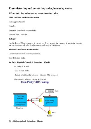 Error detecting and correcting codes | PDF