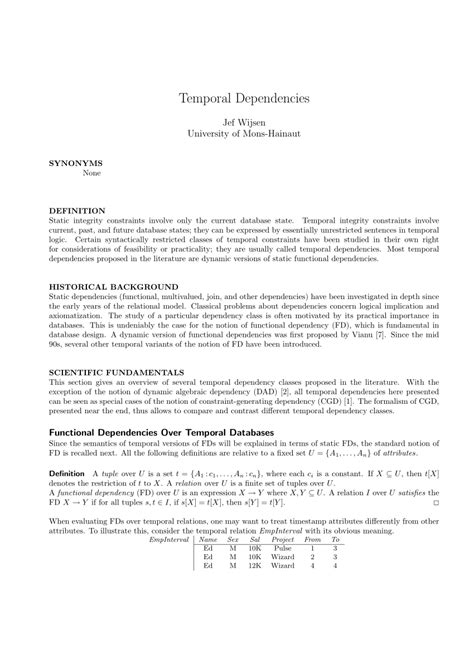 pdf temporal dependencies