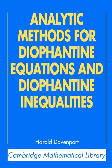 Analytic Methods For Diophantine Equations And Diophantine Inequalities