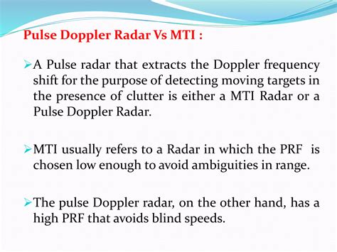 Radar Systems Unit Iii Mti And Pulse Doppler Radars Pdf Technology And Computing