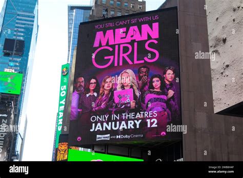 New York United States 08th Jan 2024 A Billboard Of The Upcoming