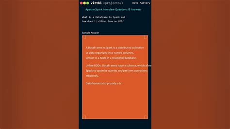 Understanding Dataframes In Apache Spark Interview Question Answered