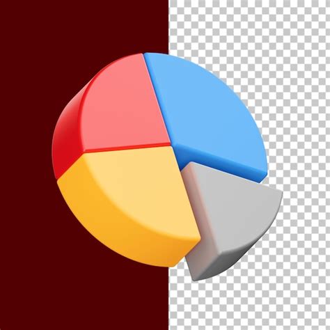 Premium Psd A Pie Chart With A Red Triangle On The Bottom And A Blue