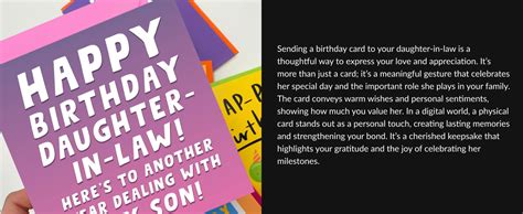 Old English Co Daughter In Law Birthday Card Floral