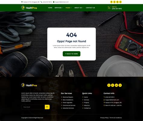 Voltpro Electrical Services Elementor Template Kit Wp Template Kits Ft Electrician And Hvac