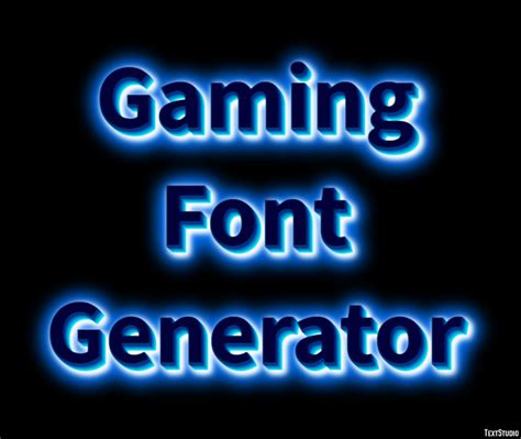 Gaming Font Generator Text Effect And Logo Design Font