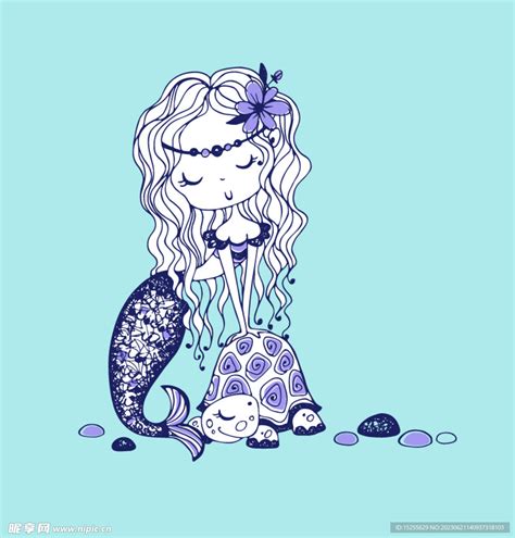 美人鱼设计图 其他图标 标志图标 设计图库 昵图网