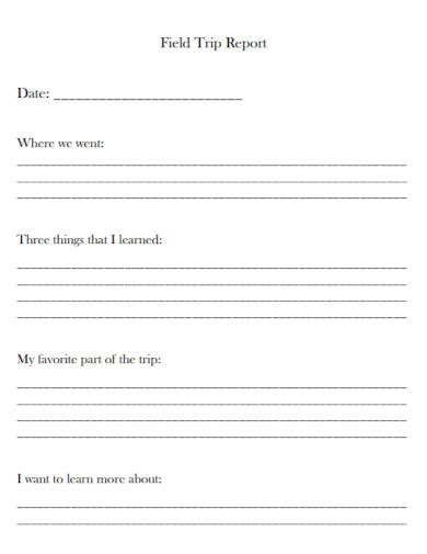 10 Field Trip Report Examples To Download