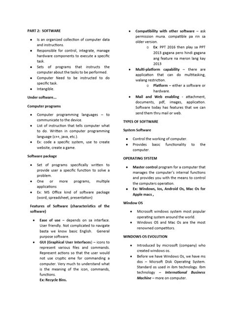 Part 2 Software Pdf Operating System Microsoft Windows