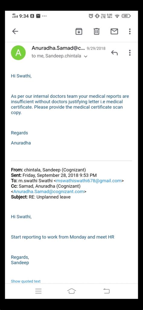 Swathi M On Linkedin Cognizant Hi This Is Swathi With An Employee Id