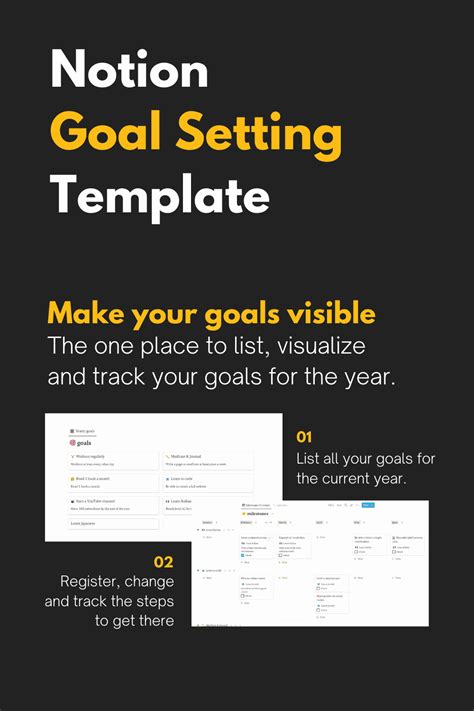 Notion Goal Setting Template - Notionway