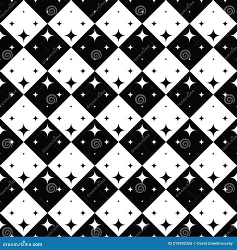 Abstract Seamless Geometrical Star Pattern Background Design Stock