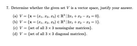 Solved Determine Whether The Given Set V Is A Vector Chegg Com