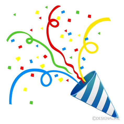 Blue Party Popper Clip Art Free Png Image｜illustoon