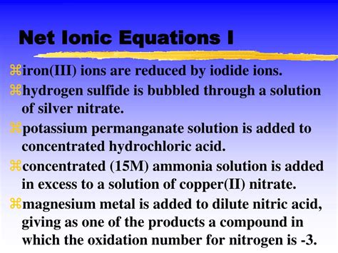 PPT Net Ionic Equations PowerPoint Presentation Free Download ID
