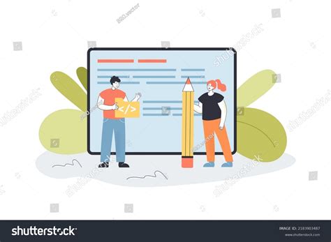 Girl Learning Programming Teacher Flat Vector Stock Vector Royalty Free Shutterstock