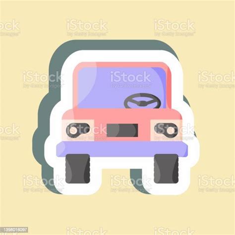 스티커 지프 교육 기호에 적합합니다 편집 가능한 간단한 디자인 디자인 템플릿 벡터 간단한 그림 4x4 자동차에 대한 스톡 벡터 아트 및 기타 이미지 Istock