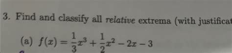 solved find and classify all relative extrema with