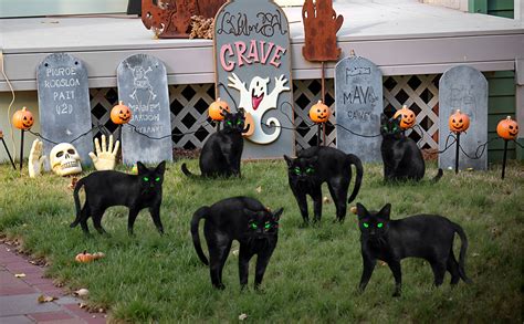 Bunny Chorus Halloween Decorations Outdoor 6ct Black Cat