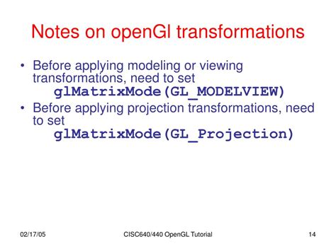 PPT OpenGL Tutorial CISC 640 440 Computer Graphics PowerPoint Presentation ID 714433