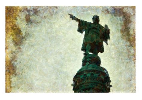 크리스토퍼 콜럼버스 기념비 바르셀로나 일러스트 스톡 사진 및 일러스트 Istock