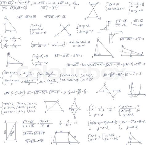 Hand Drawn Mathematical Equation With Stock Vector Colourbox