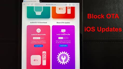 How To Block Ios And Ipados Ota Updates Youtube