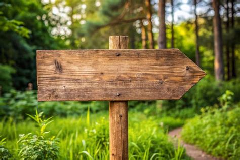 Rustic Wooden Signpost Vintage Wood Directional Board On White Background Generative Ai Stock