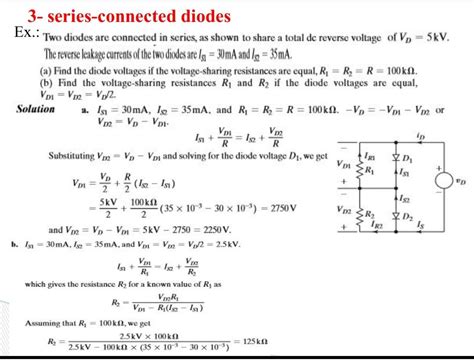 3 Series Connected Diodesex Two Diodes Are Connected In Series As Sh