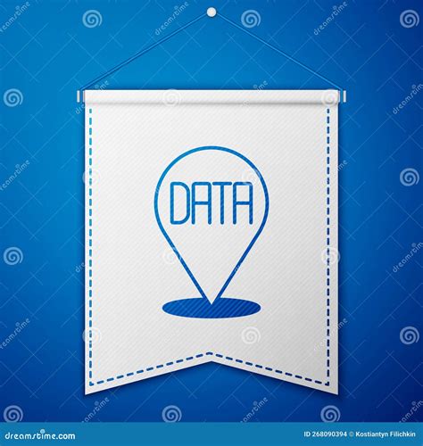 Blue Data Analysis Icon Isolated On Blue Background Business Data