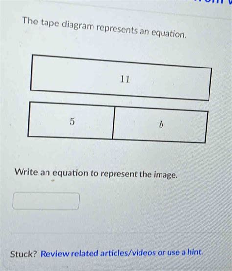 Solved The Tape Diagram Represents An Equation 11 5 B Write An