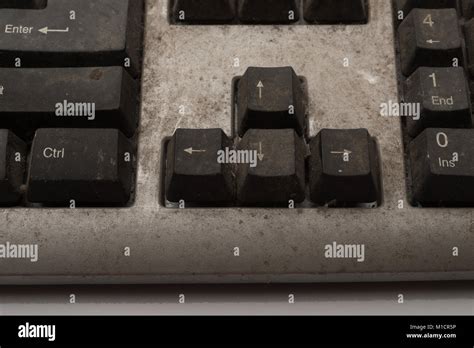 Dirty Keyboard Close Up Stock Photo Alamy