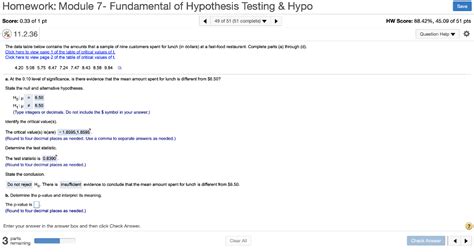 Solved Homework Module 7 Fundamental Of Hypothesis Testing