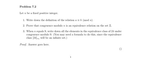 solved problem 7 2 let n be a fixed positive integer 1