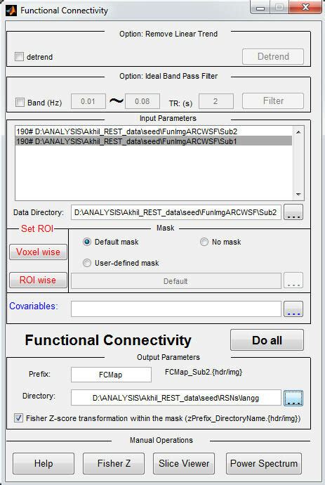 The GUI For Functional Connectivity Analysis In REST Download Scientific Diagram