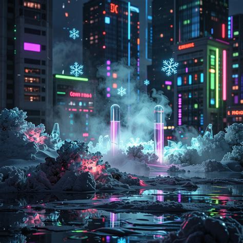 Free Cyberpunk Winter Wonderland Image Cyberpunk Neon Winter