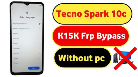 Tecno Spark C Frp Bypass Android Spark C