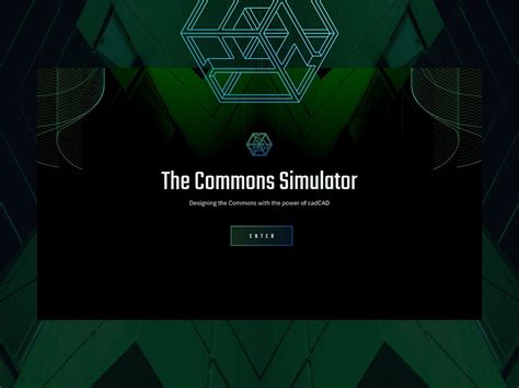 novel ui front end for a cadcad model the commons simulator game
