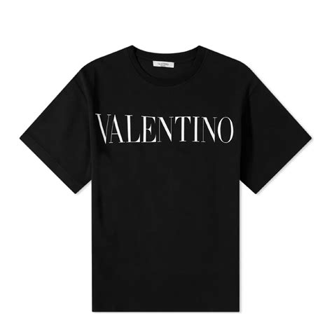 Valentino Printed Logo T Shirt Black