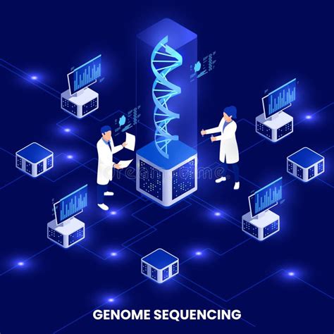 Isometric Genetic Engineering Infographics Stock Vector Illustration