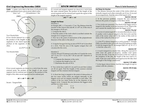 Ce Board Nov 2020 Plane And Solid Geometry Set 2 Pdf Circle Area